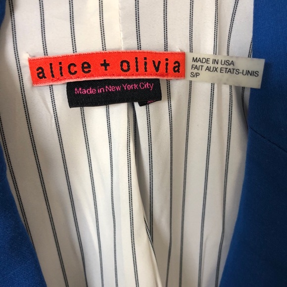 Alice + Olivia | Jackets & Coats | Alice Olivia Blue Blazer | Poshmark